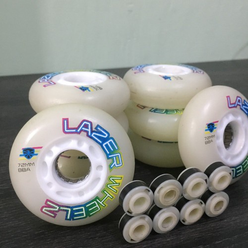 Jual Roda Sepatu Roda Inline Skate Flying eagle Led Lazer Wheels isi 2 ...
