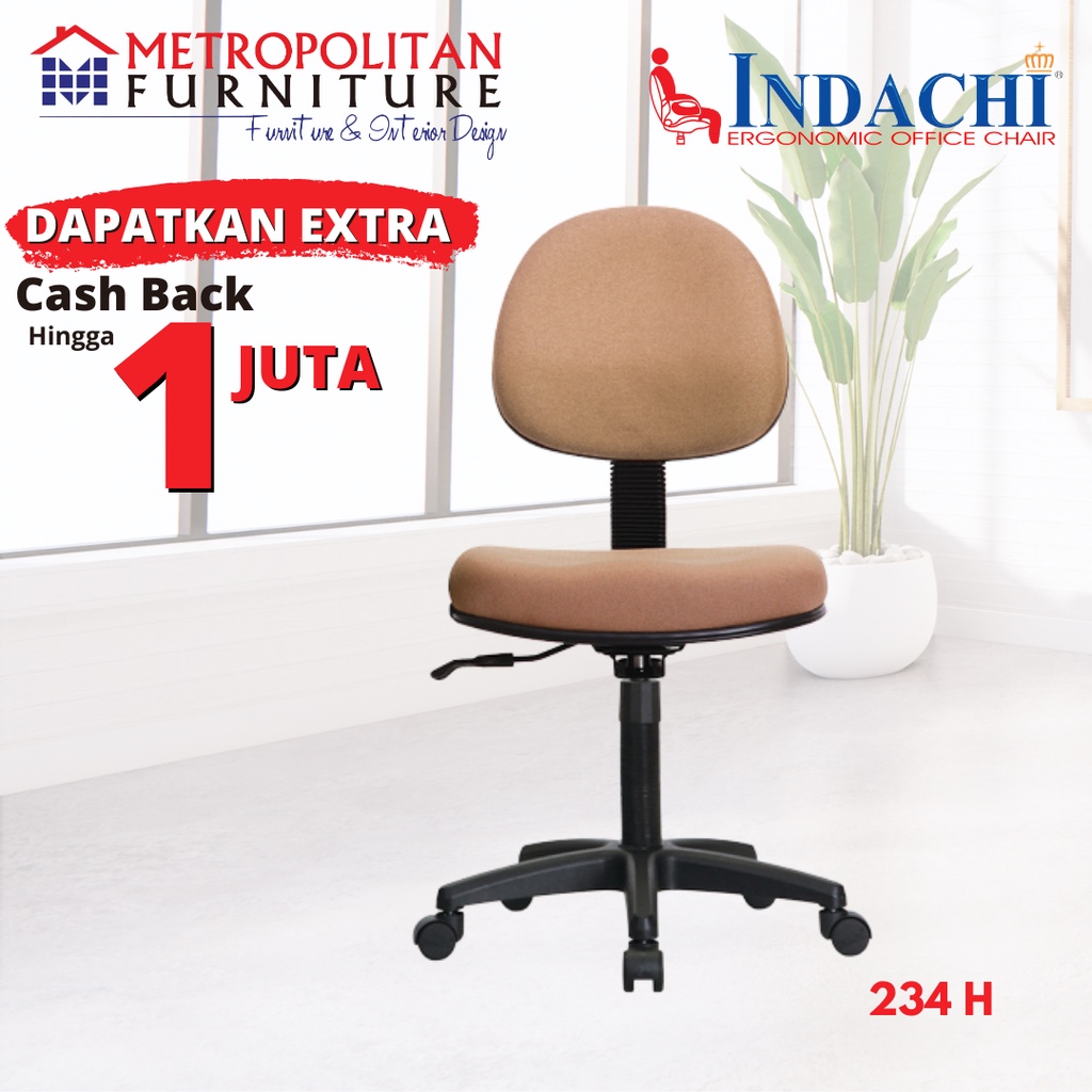Jual Kursi Kantor Indachi Bangku Kerja Office Chair D-234 Hydrolic ...