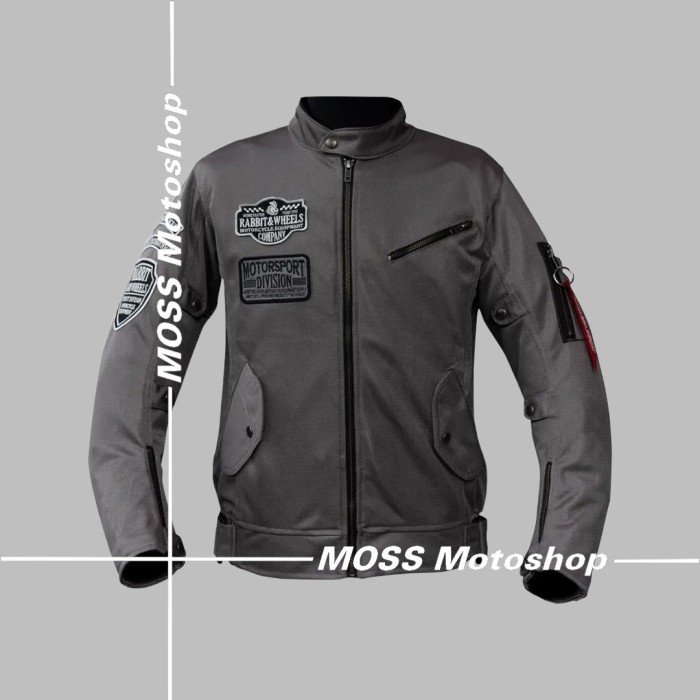 Jual Jaket Motor RABBIT & WHEELS REGULER BASIC DARK GREY Original ...