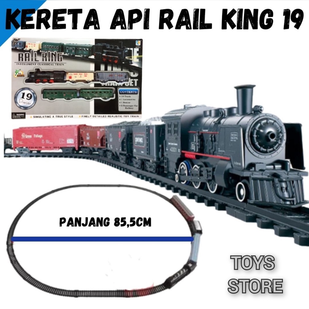 Jual Mainan Anak Track Kereta Api Rail King 19 pcs / Mainan Anak Kereta ...