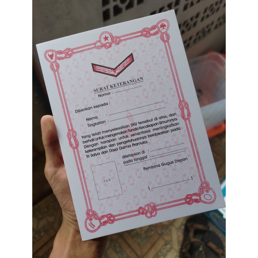 Jual SERTIFIKAT RAMU TANDA LULUS TKU PENGGALANG A5 | Shopee Indonesia