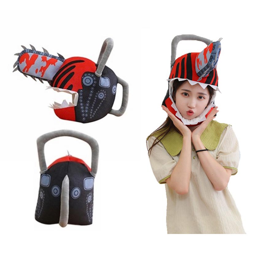 Jual Anime Chainsaw Man Helm Pochita Boneka Mewah Bantal Chainsaw ...