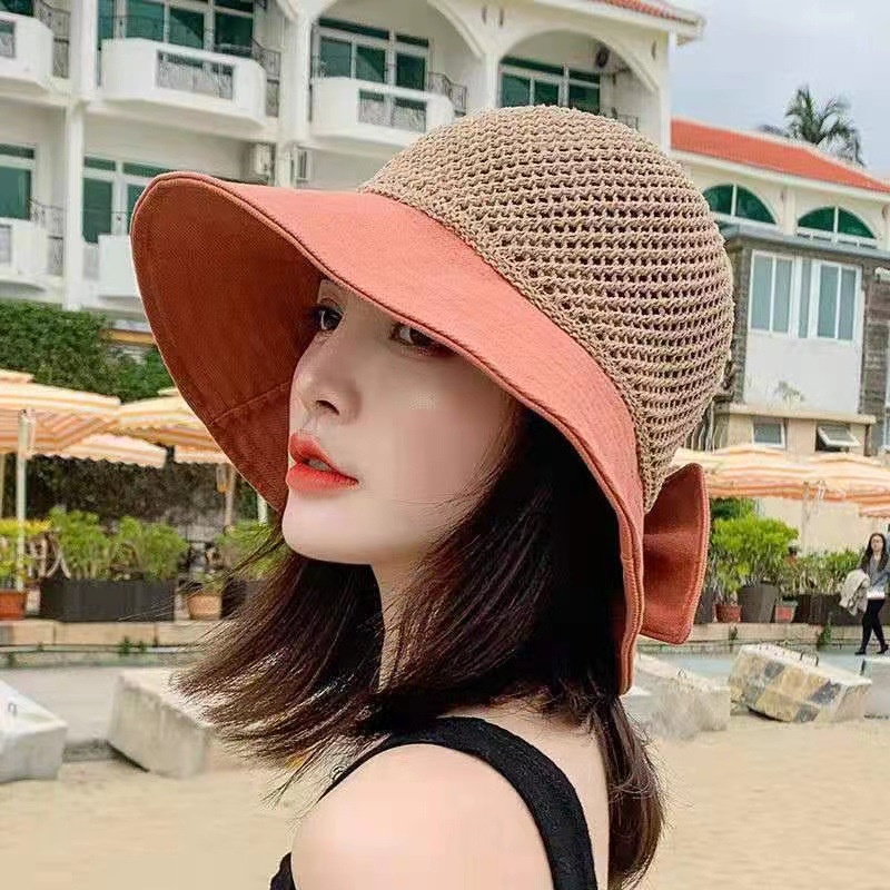 Jual Topi Bucket Bahan Katun Linen Breathable /Topi Pantai Rajut Premium Korea Style | Shopee ...