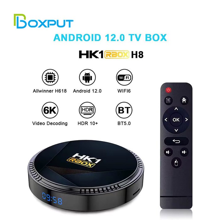 Jual HK1 RBOX H8 6K TV Box Android 12 Dual Wifi 6 HDR 10 Alwinner H618 Set Top Box STB | Shopee ...