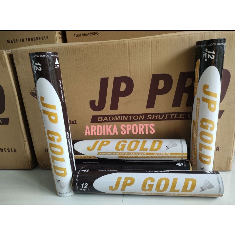 Jual Shuttlecock Badminton JP Gold Original / Kok Bulutangkis JP GOLD ...