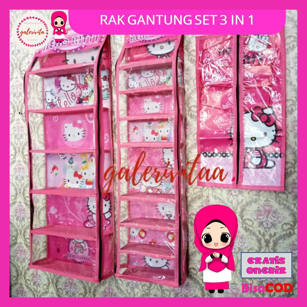 Jual Paket 4 In 1 Rak Set Untuk Sepatu Tas Jilbab Dan Kosmetik Full ...