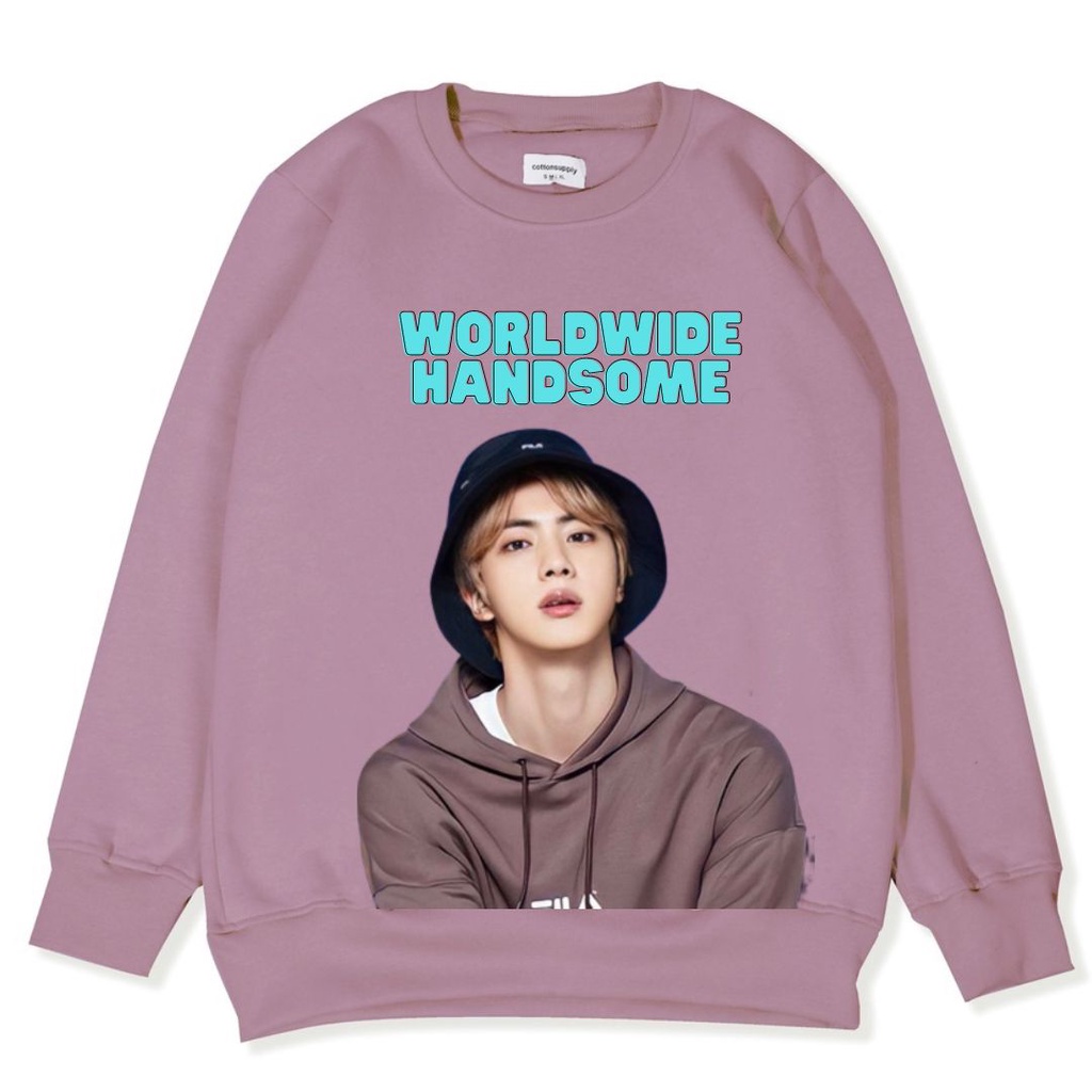Jual SWEATER BTS KIM SEOK JIN PERSONAL WORLDWIDE HANDSOME DESAIN ...