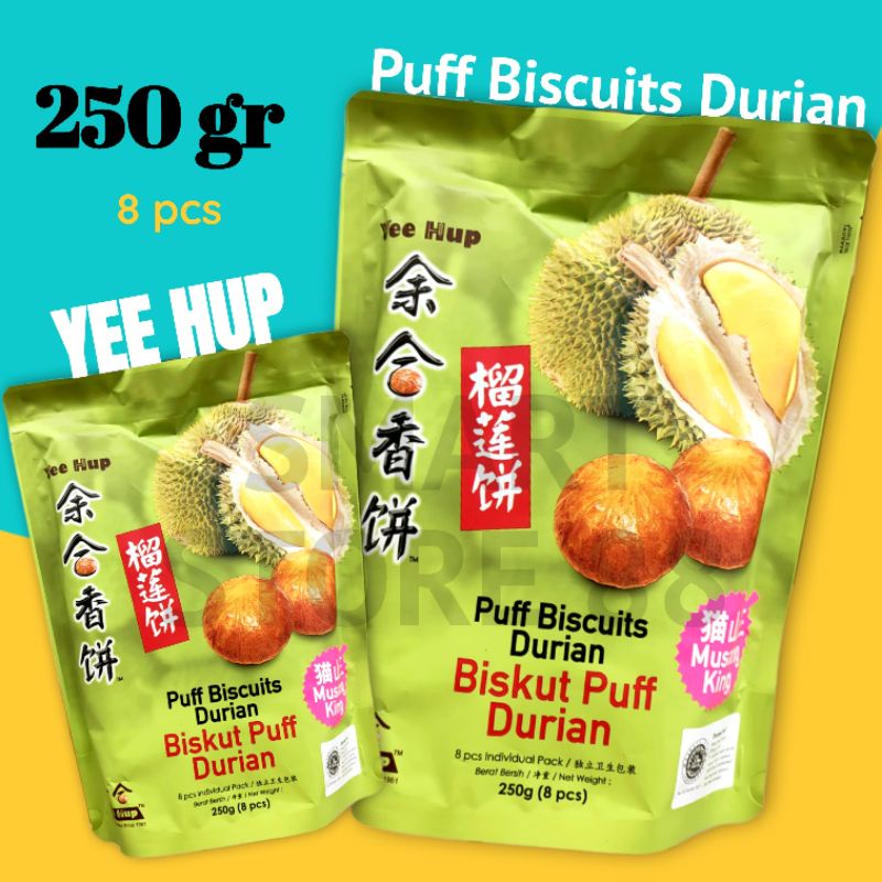 Jual YEE HUP PUFF BISCUIT DURIAN 250GR BISKUIT DURIAN MUSANG KING ...
