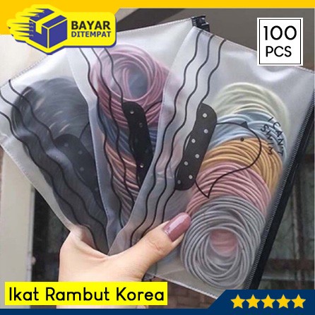 Jual BELLA [4CM] IKAT RAMBUT KARET KOREA JEPANG NYLON BESAR POLOS WARNA ...
