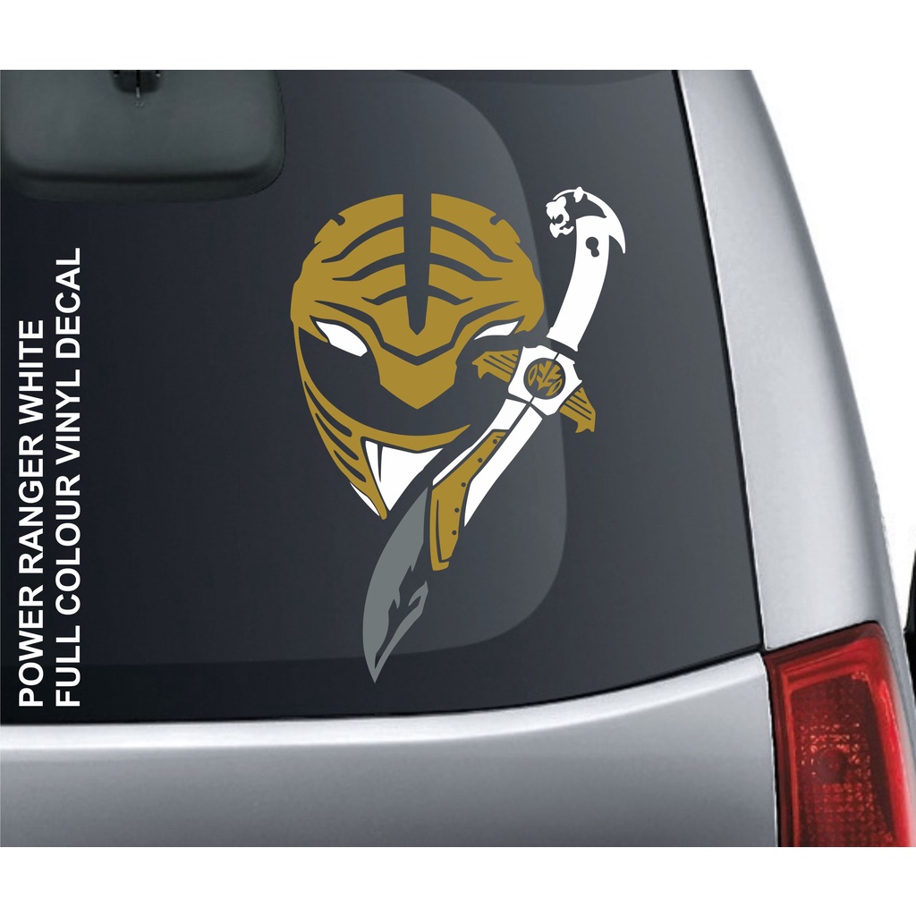 Jual Sticker Cutting Power Ranger Putih Mobil Motor | Shopee Indonesia