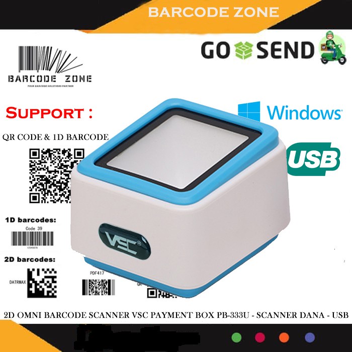 Jual 2D Omni Barcode Scanner VSC PB-333U Windows + MAC - E-FAKTUR 2D QR ...