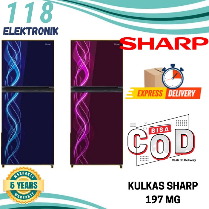 Jual KULKAS 2 PINTU SHARP SJ 197 ND VP/VB KIREY 3 TANPA BUNGA ES LOW ...