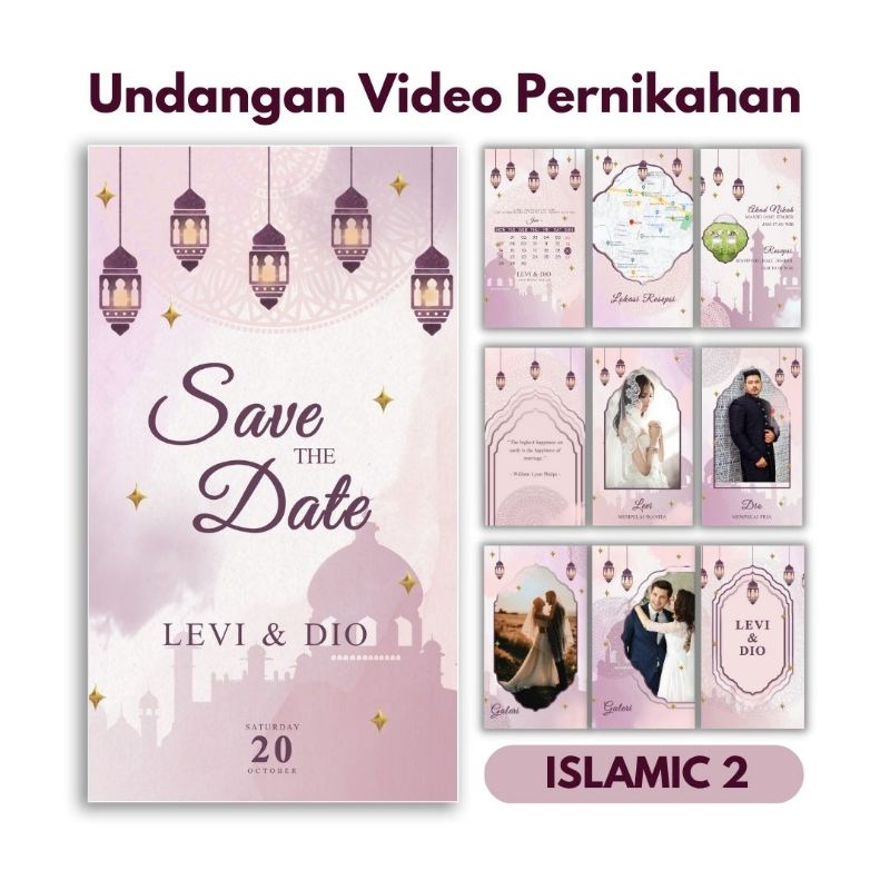 Jual Undangan video | undangan digital | undangan pernikahan tema ...