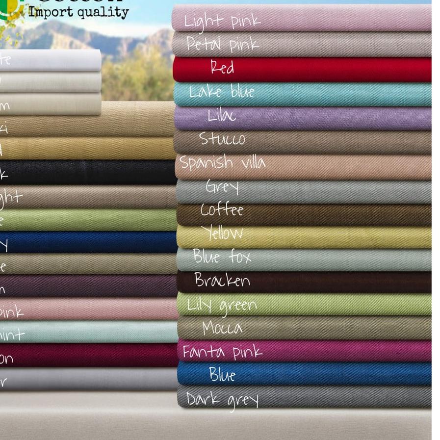 Jual ☇ Bahan Kain Katun Jepang Polos Meteran / Kain Sprei / Kain hotel ...