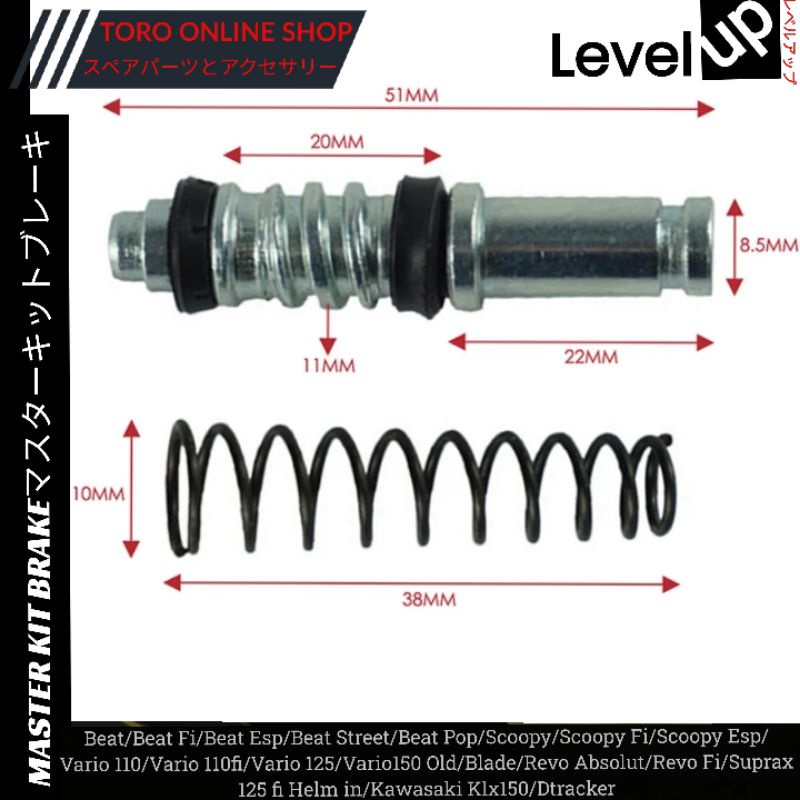 Jual master rem kit beat vario level up master kit spacy scoopy beat ...