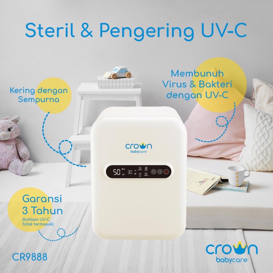 Jual Crown Steril Dan Pengering UV-C|Crown Sterilizer UV CR9888 |CROWN UV STERIL | Shopee Indonesia