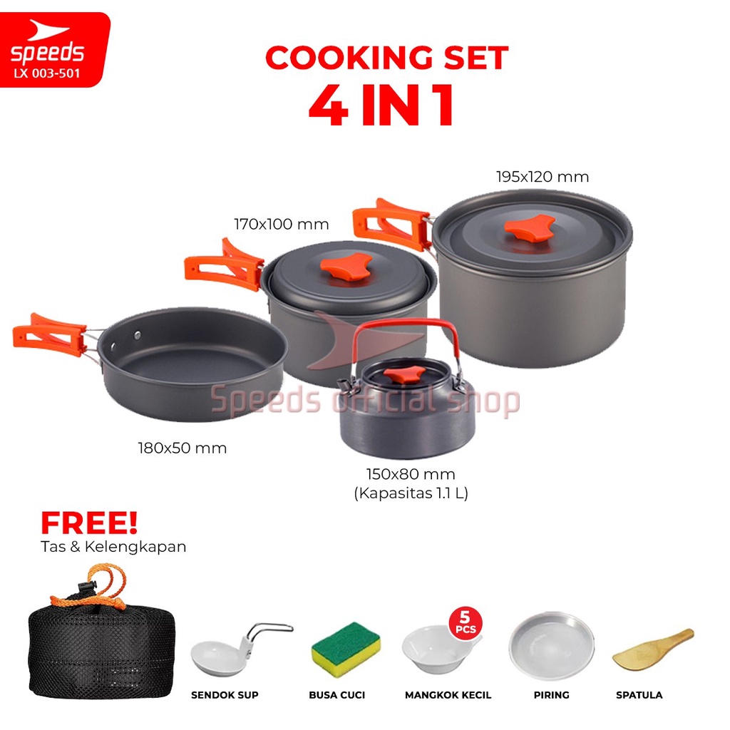 Jual SPEEDS Alat Masak Set Camping Mini Kemah Rekreasi Paket Cooking ...