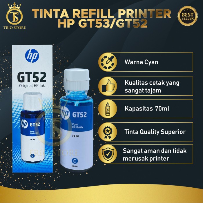 Jual 1Set Tinta Hp Gt53 & Gt52 For Printer Gt5810 Gt5820 Model | Shopee ...
