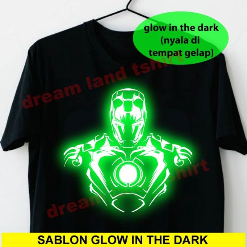 Jual Kaos Iron Man, Ironman (Sablon Glow in the Dark) | Shopee Indonesia