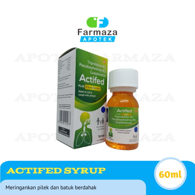 Jual ACTIFED HIJAU PLUS EXPECTORANT SIRUP 60ML | Shopee Indonesia