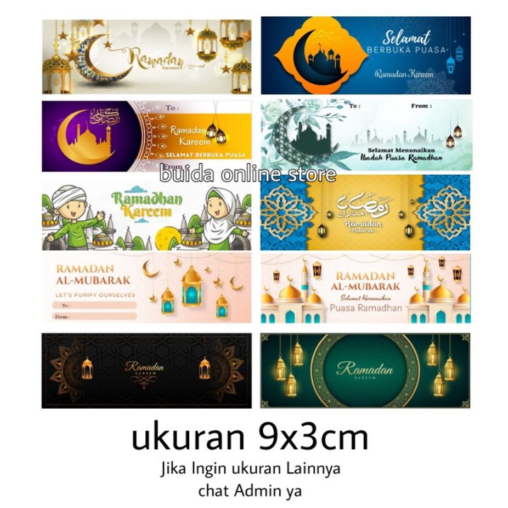Jual Stiker Ramadan Kareem Panjang Label Selamat Menunaikan Ibadah ...