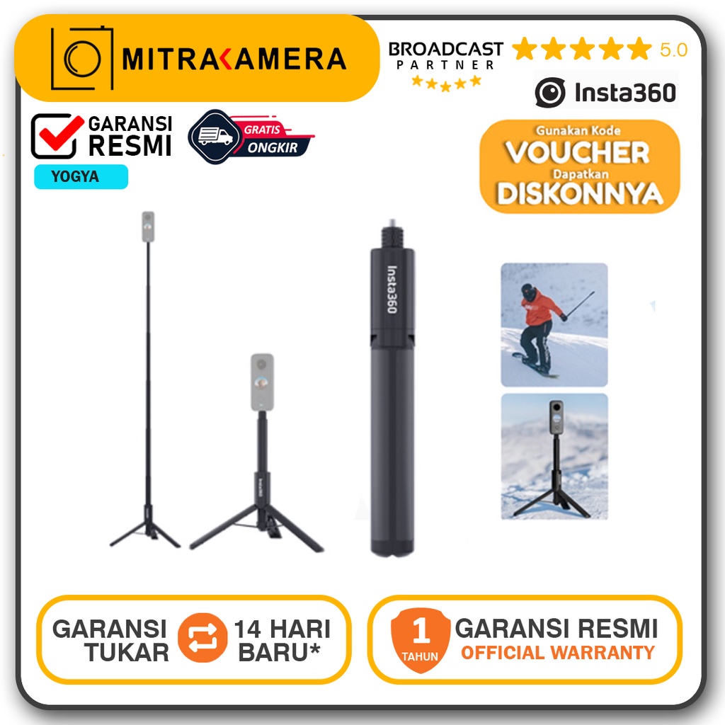 Jual Insta360 Invisible Selfie Stick+Tripod Insta 360 Resmi | Shopee ...