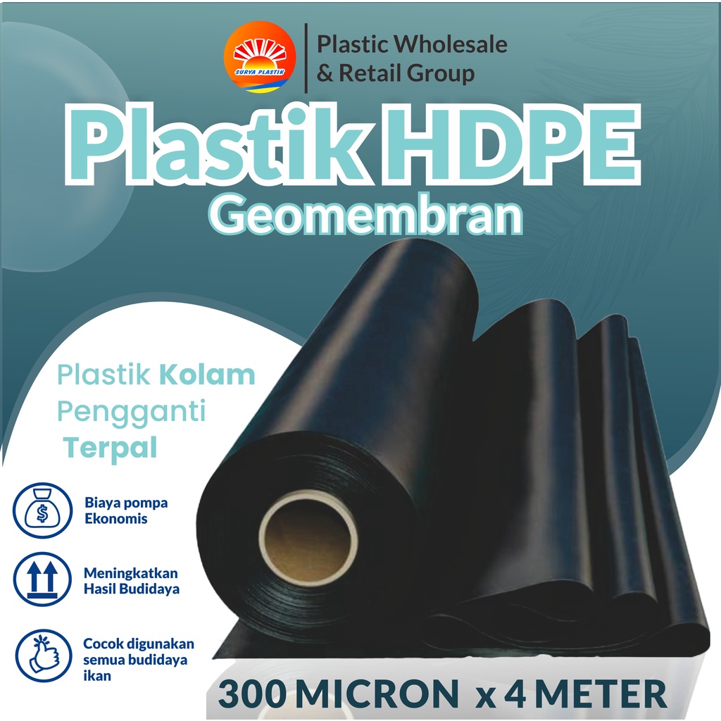 Jual GEOMEMBRAN HDPE TEBAL 300 MICRON LEBAR 4 METER | Shopee Indonesia