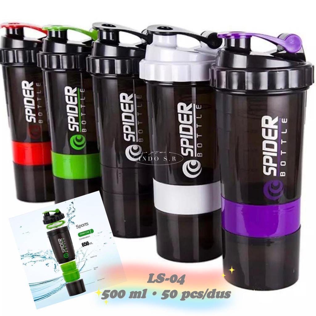Jual Botol Minum Shaker botol minum shake Smart Spider 3in1 Botol Gym ...