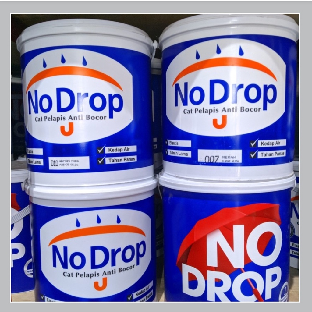 Jual NO DROP WATEROROOF / CAT PELAPIS ANTI BOCOR / CAT TEMBOK NODROP 4 KG | Shopee Indonesia
