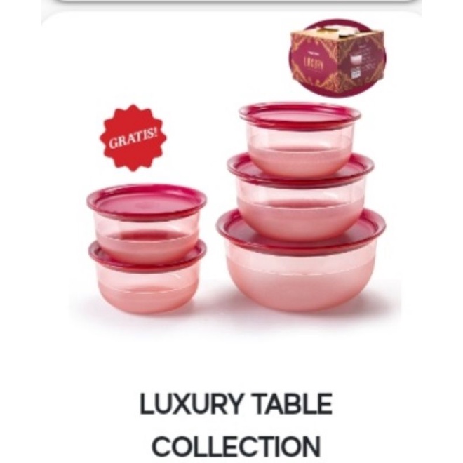 Jual Tupperware table collection ( 5pcs) + box | Shopee Indonesia