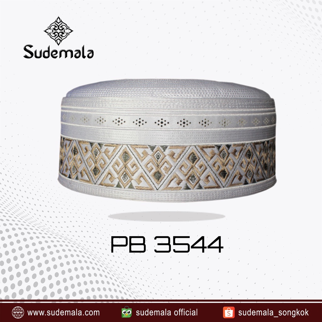 Jual Songkok Sudemala/ Songkok Haji Putih PB 3544 / Kopyah/ Peci ...