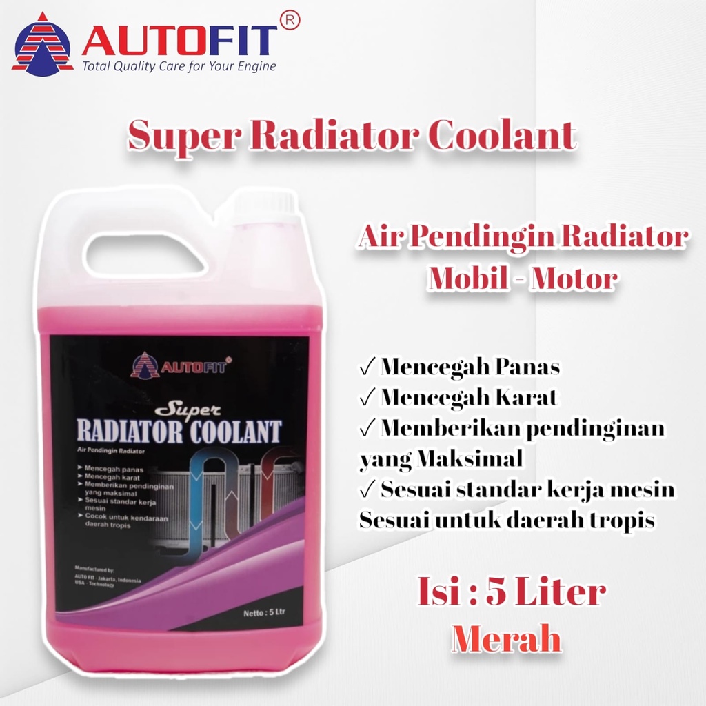 Jual AIR PENDINGIN RADIATOR MOTOR DAN MOBIL ISI 5 LITER AUTOFIT AIR ...
