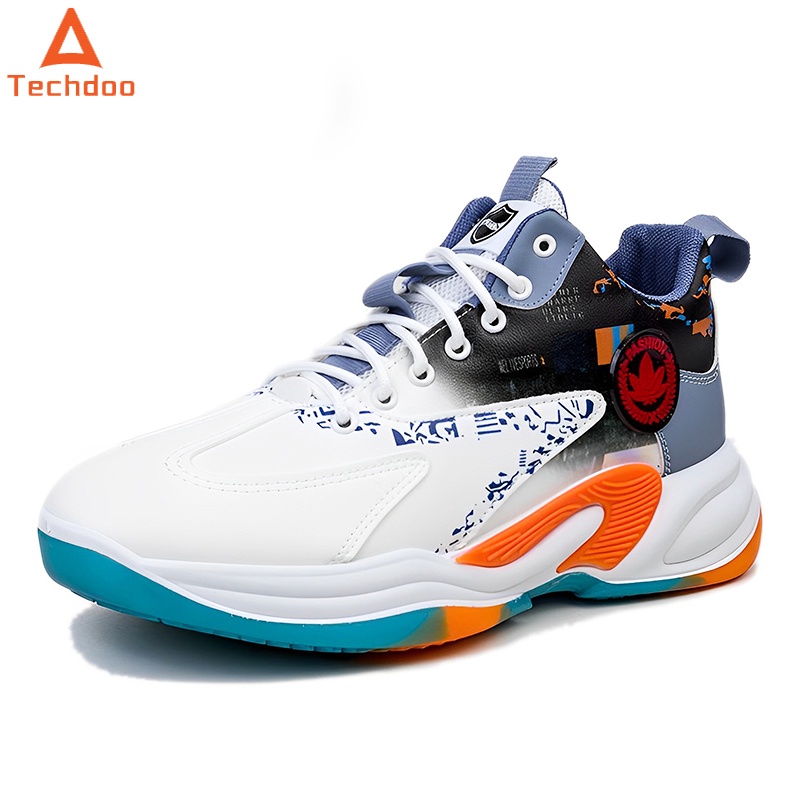 Jual Techdoo Sepatu Basket Olahraga Pria Sneakers Casual Sport Sepatu Lari Shoes Waterproof ...