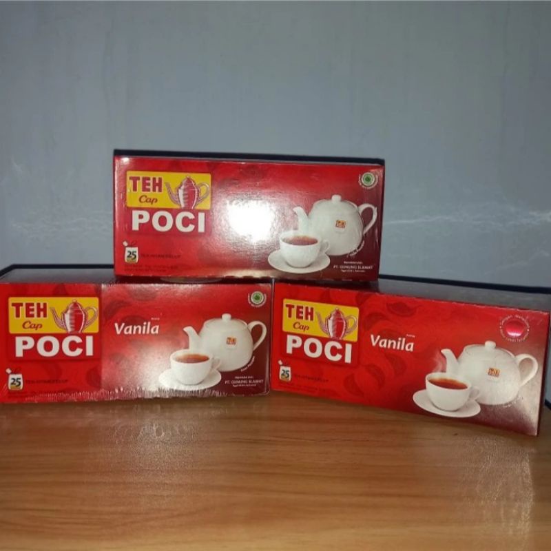 Jual Teh Cap Poci Vanilla 50 g 25 Kantong | Shopee Indonesia