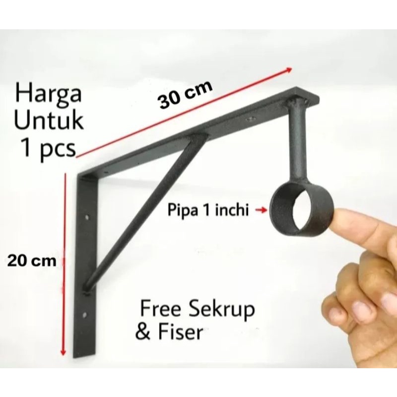 Jual Rak besi siku breket hook rak dinding multifungsi | Shopee Indonesia