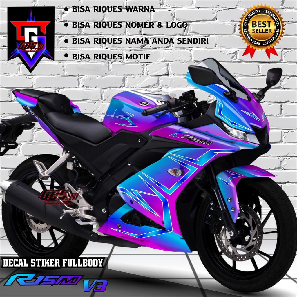 Jual Decal R15 V3 Fullbody Stiker Yamaha R15 V3 Full Body Stiker Decal ...