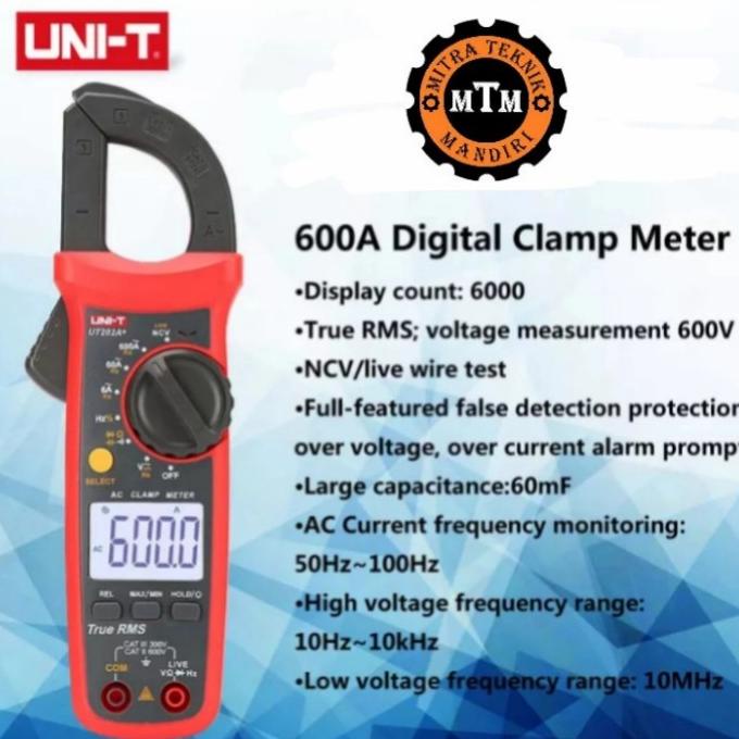 Jual ALAT UKUR DIGITAL CLAMP METER TANG AMPERE MULTIMETER UNI-T ...
