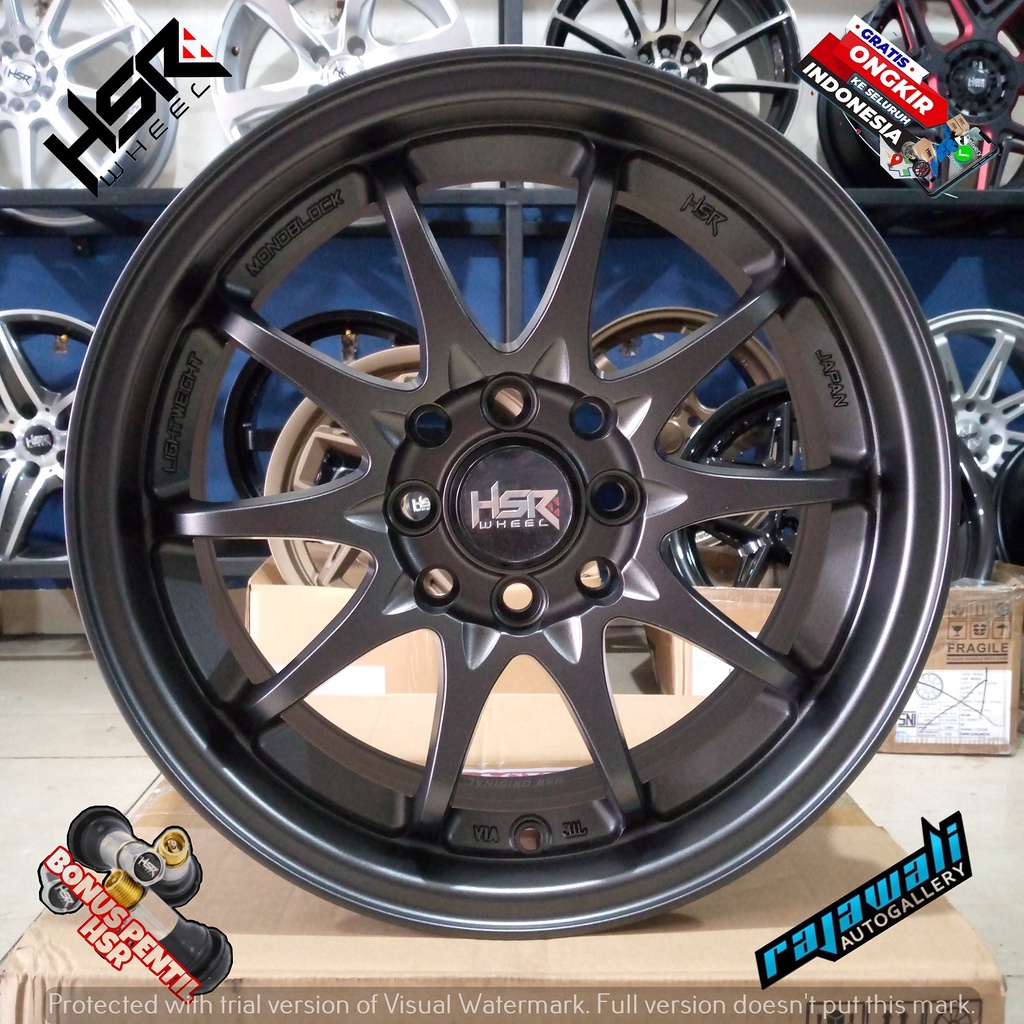 Jual VELG MOBIL HSR HIROSHIMA RING 15 LEBAR 6,5 RATA BODY GREY buat JAZZ SWIFT VIOS CITY FREED ...
