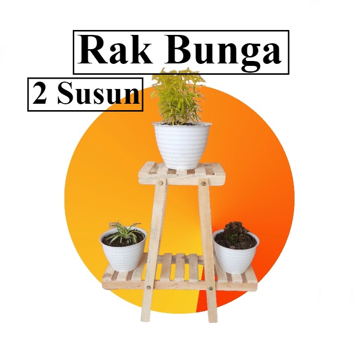 Jual RAK BUNGA SUSUN UKURAN TINGGI / tempat bunga wooden / standing pot ...