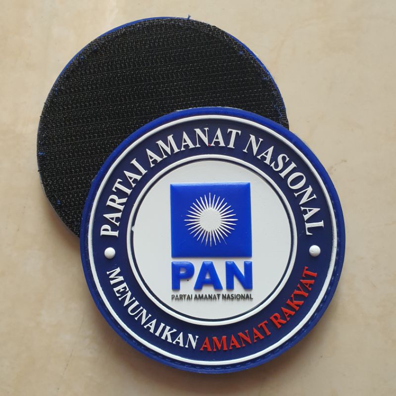 Jual patch rubber pvc 3D timbul logo PAN / partai amanat nasional ...