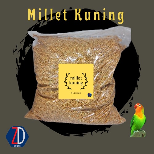 Jual Milet Kuning 1 Kg Makanan Burung Lovebird Kenari Parkit Perkutut ...