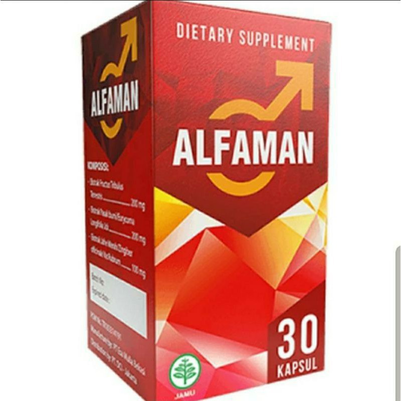 Jual READY !! ALFAMAN SUPLEMEN PENAMBAH STAMINA PRIA DEWASA 30 KAPSUL DIJAMIN ORIGINAL DAN HALAL ...