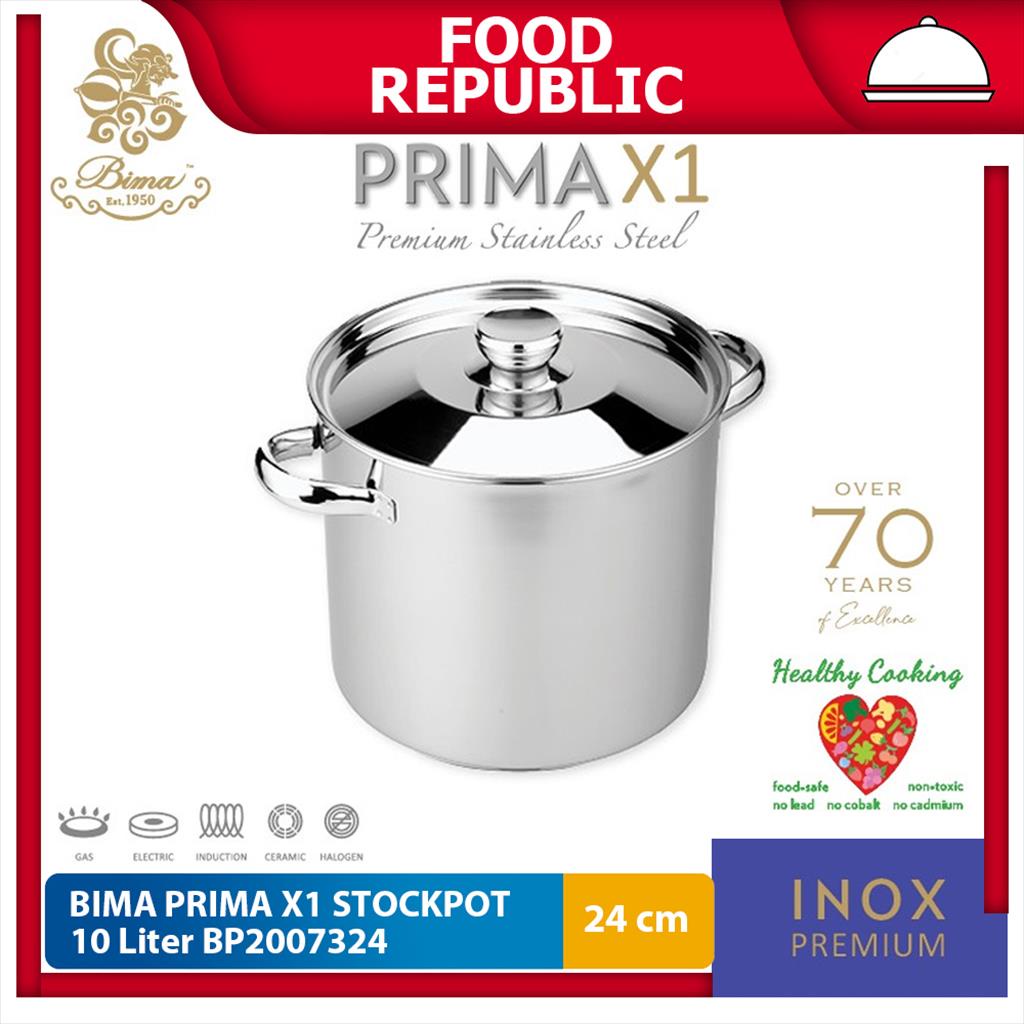 Jual PANCI BIMA PRIMA STOCKPOT 24 CM BP2007324 PANCI BAHAN STAINLESS ...