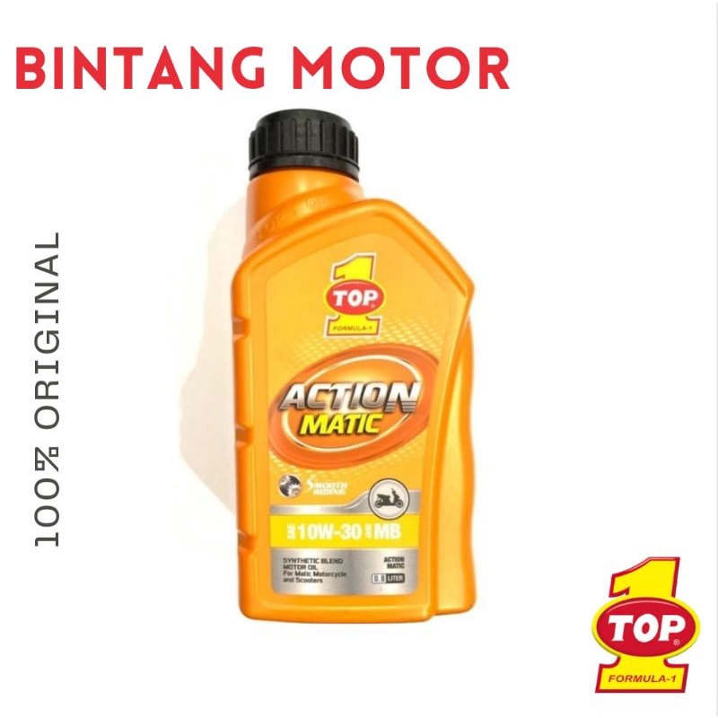 Jual Oli Top 1 Action Matic 0.8 Liter 10W 30 original | Shopee Indonesia
