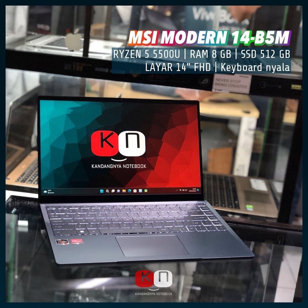 Jual MSI MODERN 14 RYZEN 5 5500U RAM 8GB SSD512GB AMD RADEON Graphic ...