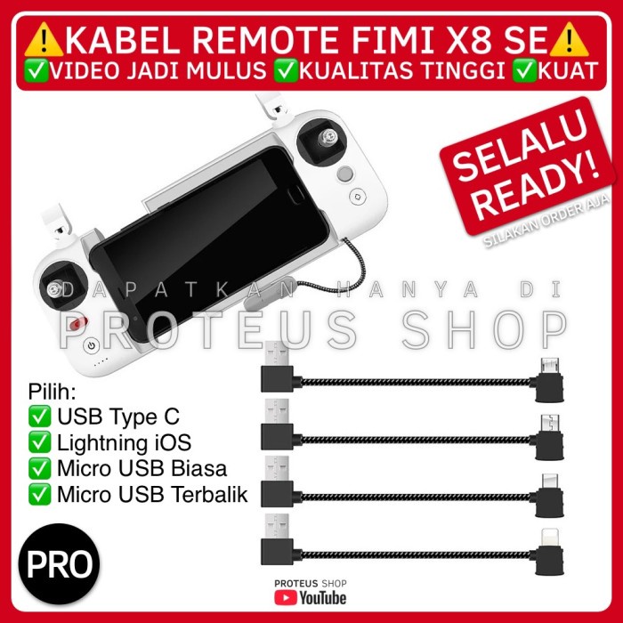 Jual KABEL REMOTE FIMI X8 SE 2020 X8SE DATA CABLE USB C MICRO TERBALIK ...