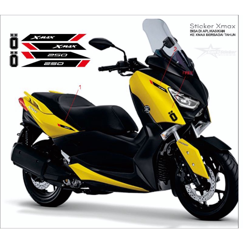 Jual sticker stripe yamaha xmax side xmax polet yamaha xmax 2017 xmax ...