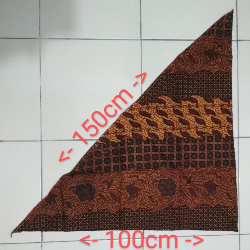 Jual Slayer Batik Iket Kepala Sunda Segitiga Panjang 150 x 100 x 100 Cm ...