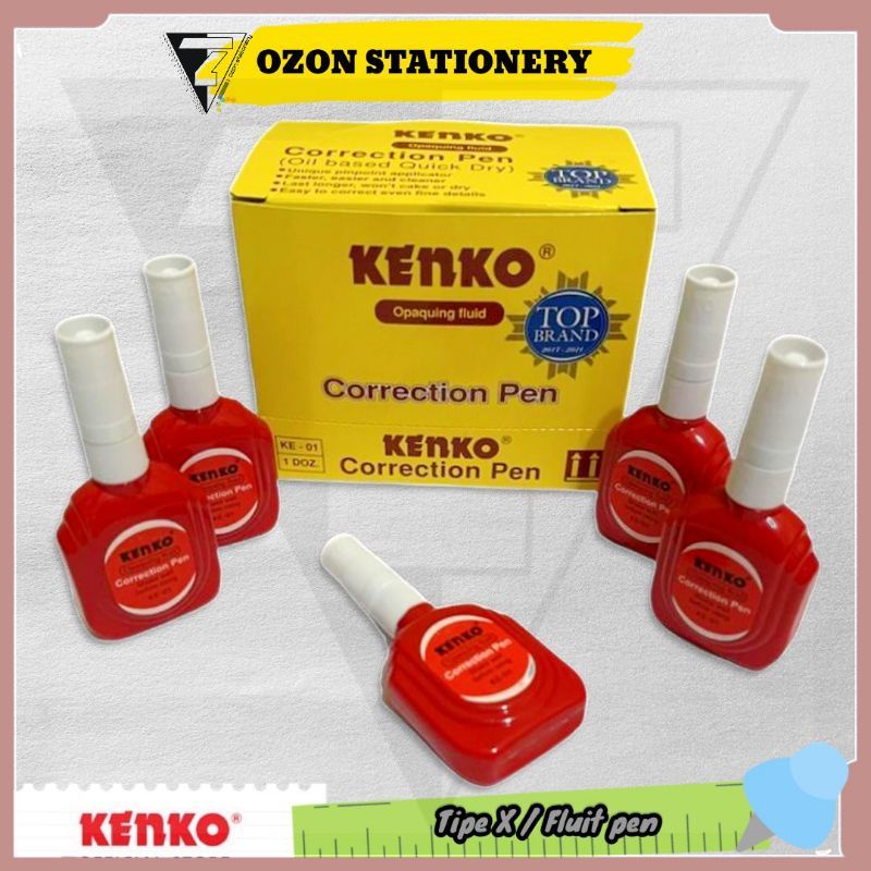 Jual Tipe X Kenko Ke-1 Correction Fluid Pen / Penghapus Cair / Tip Ex ...