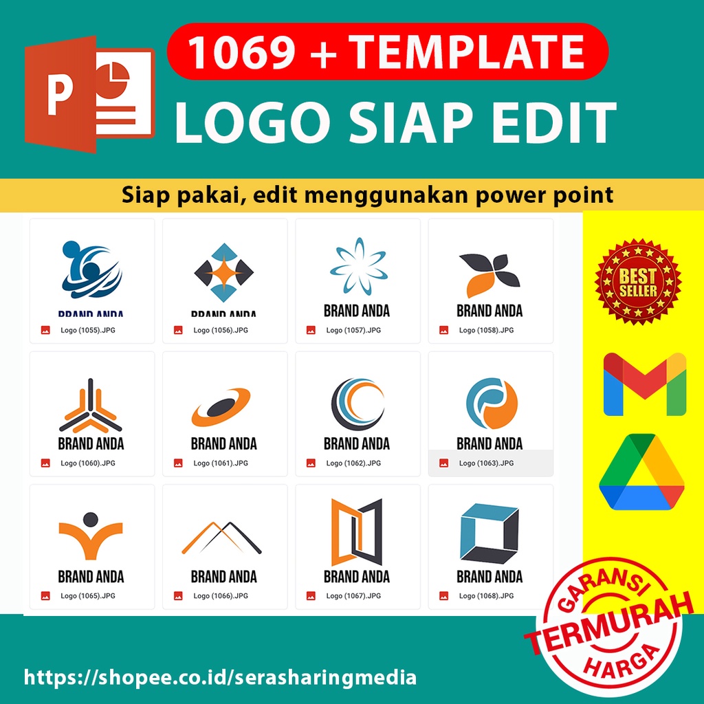 Jual Paket Template 1069 Kumpulan Logo Untuk Semua Usaha Format PPT ...